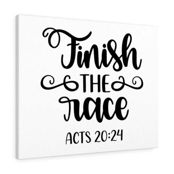 Express Your Love Gifts | Art | Scripture Sign Finish The Race Acts 224 ...